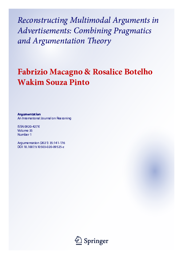 Pdf Reconstructing Multimodal Arguments In Advertisements Combining Pragmatics And