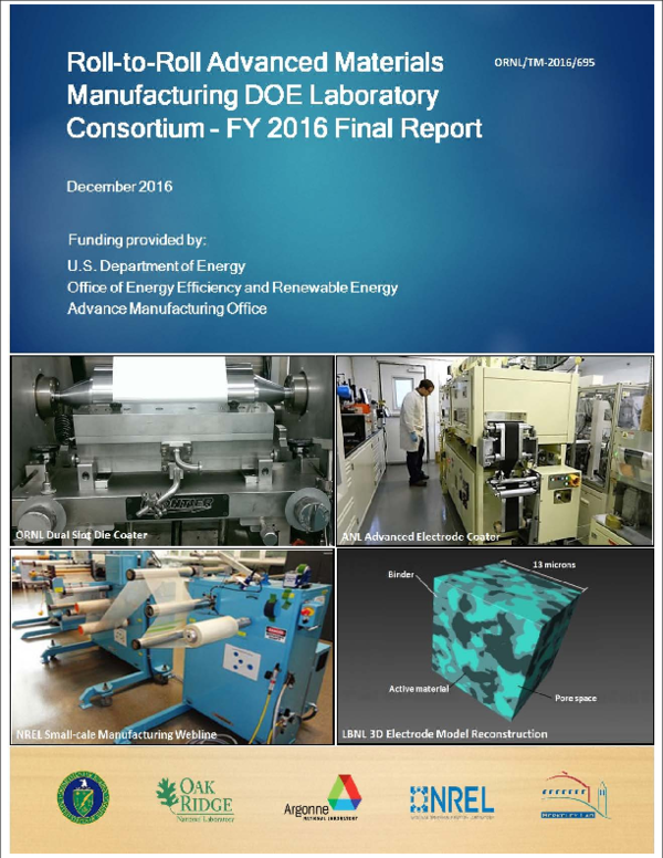(PDF) Roll-to-Roll Advanced Materials Manufacturing DOE Lab Consortium ...