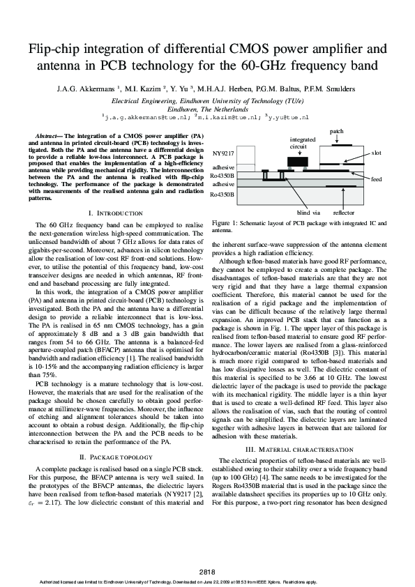 (PDF) Flip-chip integration of differential CMOS power amplifier and ...