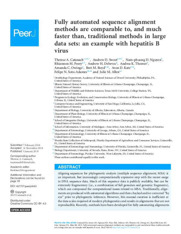 Pdf Fully Automated Sequence Alignment Methods Are Comparable To And