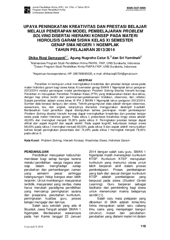 (PDF) Upaya Peningkatan Kreativitas Dan Prestasi Belajar Melalui Penerapan Model Pembelajaran ...