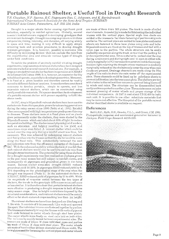 (PDF) Portable rainout shelter, a useful tool in drought research