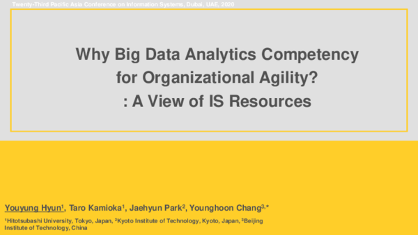 (PDF) Why Big Data Analytics Competency for Organizational Agility: A ...