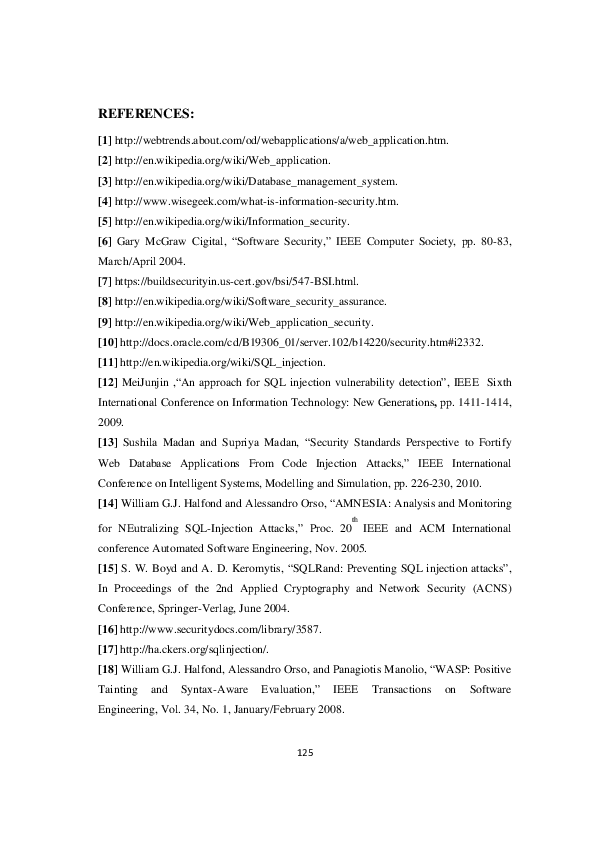 (PDF) Fortifying Web Databases Against Code Injection