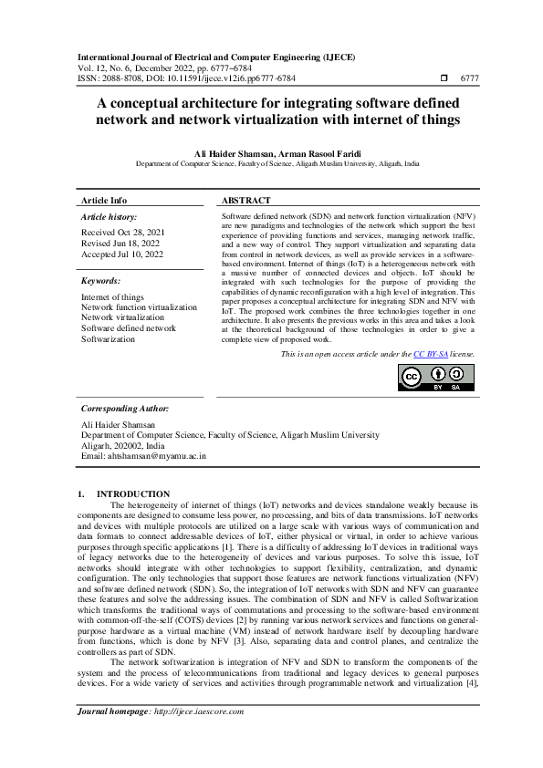 Pdf A Conceptual Architecture For Integrating Software Defined