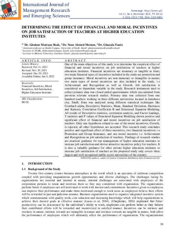 (PDF) International Journal of Management Research and Emerging Sciences DETERMINING THE EFFECT ...