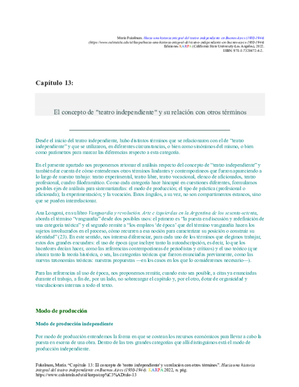(PDF) Capítulo 13: El concepto de "teatro independiente" y su relación ...
