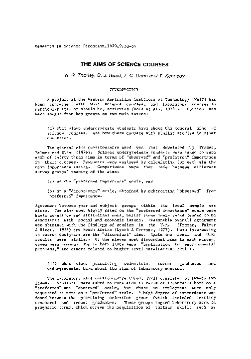 (PDF) The aims of science courses