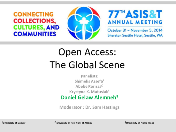 (PDF) Open access: The global scene | Shimelis Assefa - Academia.edu
