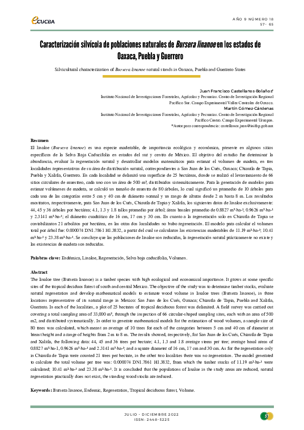 (PDF) Caracterización silvícola de poblaciones naturales de Bursera ...