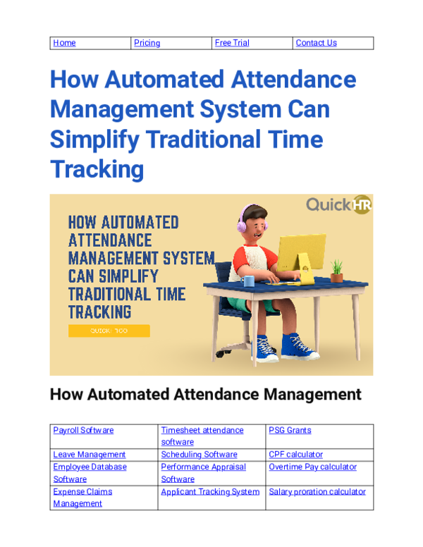 (PDF) How Automated Attendance Management System Can Simplify ...