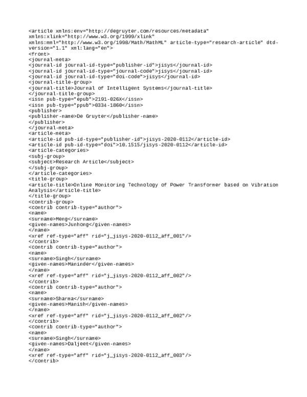 Online Monitoring Technology Of Power Transformer Based On Vibration Analysis