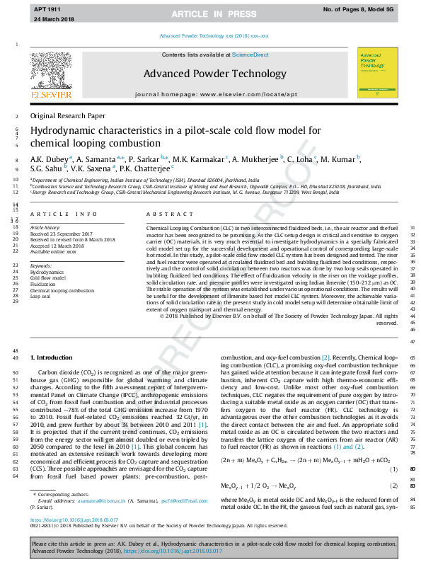 (PDF) Hydrodynamic characteristics in a pilot-scale cold flow model for ...