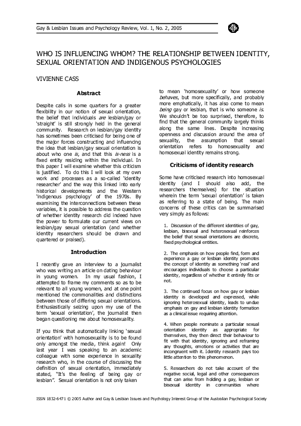 (PDF) Who is Influencing Whom? The Relationship Between Identity ...