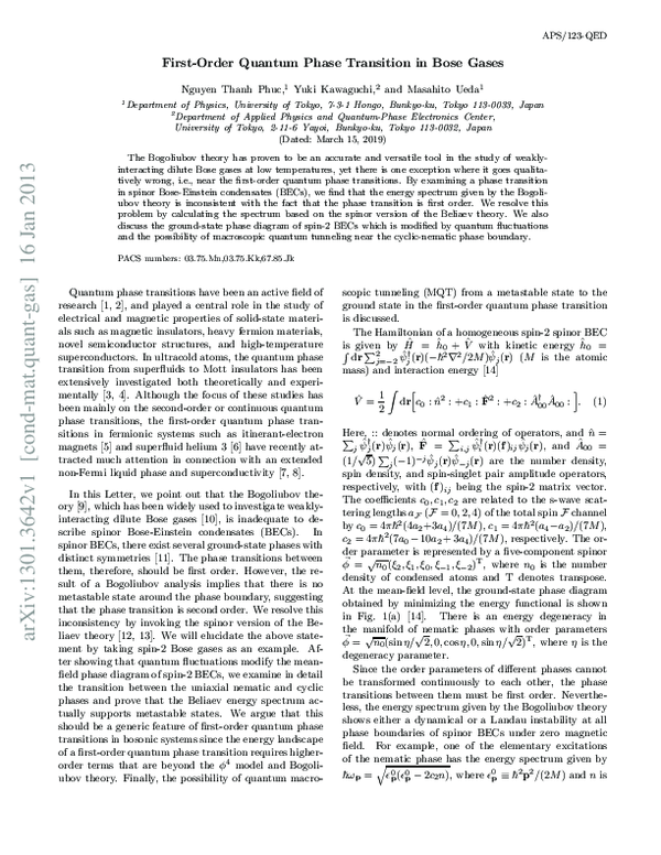 (PDF) First-Order Quantum Phase Transition in Bose Gases | Nguyen Vinh Phuc (FGW HCM) - Academia.edu