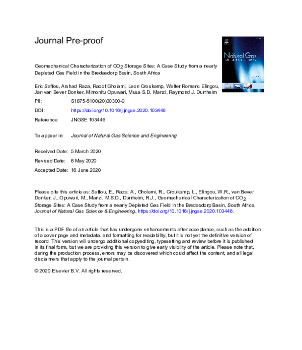 (PDF) Geomechanical characterization of CO2 storage sites: A case study ...
