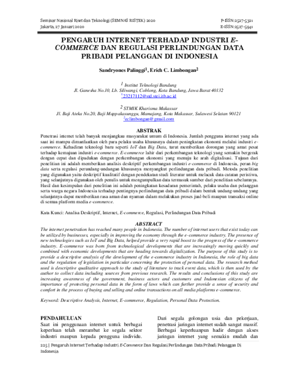 (PDF) Pengaruh Internet Terhadap Industri Ecommerce Dan Regulasi ...