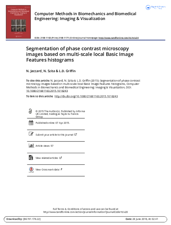 (PDF) Segmentation of phase contrast microscopy images based on multi-scale local Basic Image ...