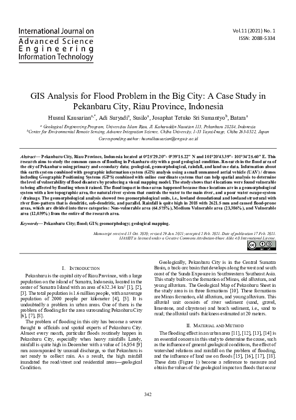 (PDF) GIS Analysis for Flood Problem in the Big City: A Case Study in ...