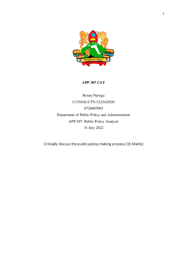 (PDF) POLICY MAKING PROCESS