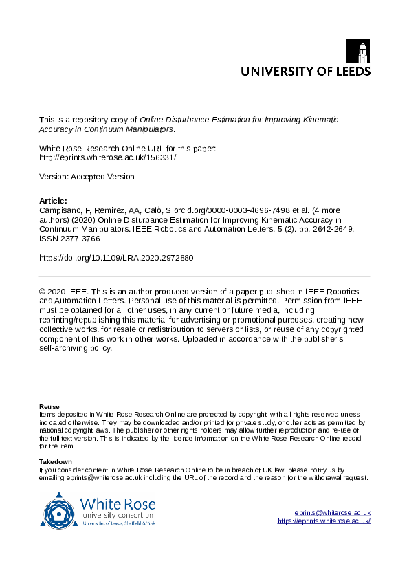 (PDF) Kinematic Modeling of Continuum Manipulators