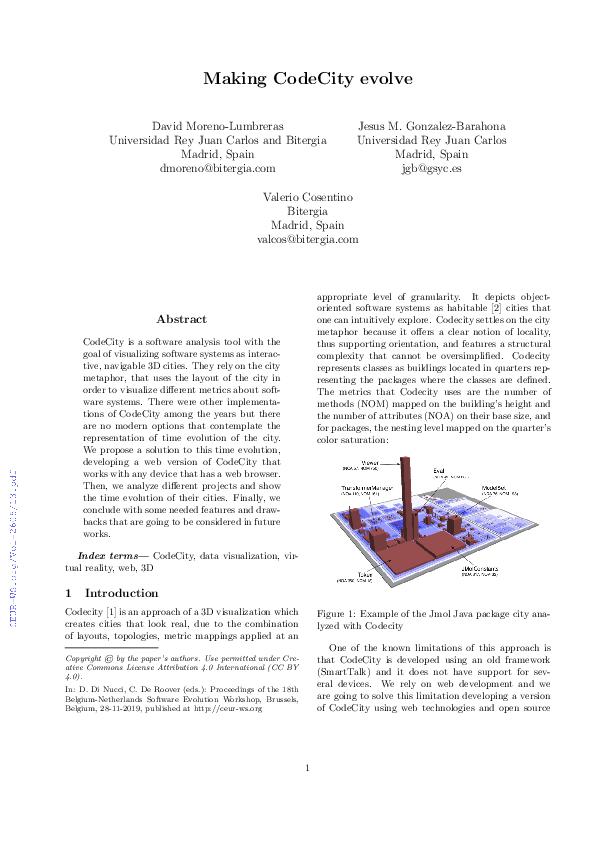 (PDF) Making CodeCity Evolve