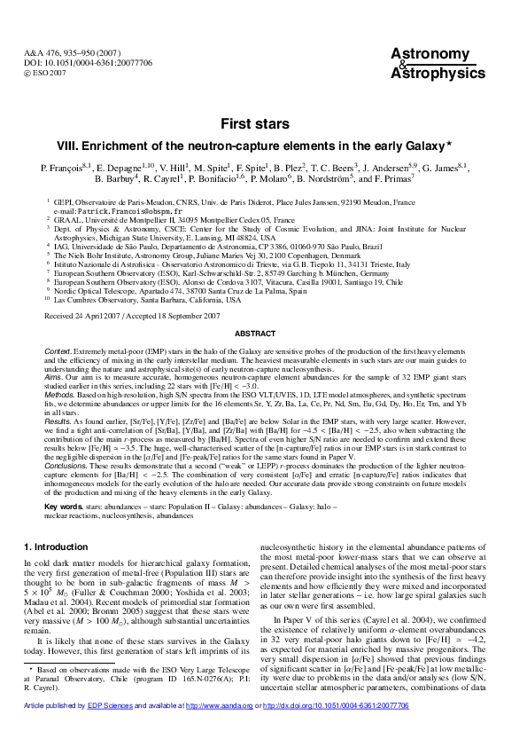 (PDF) First stars
