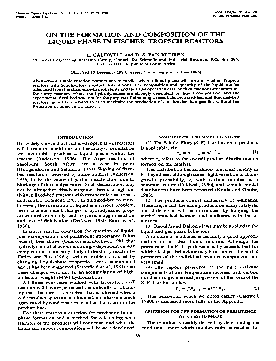 (PDF) Predicting Liquid Phase Formation in Reactors