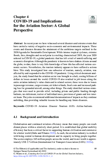 (PDF) Counting the cost of COVID-19 on the global tourism industry