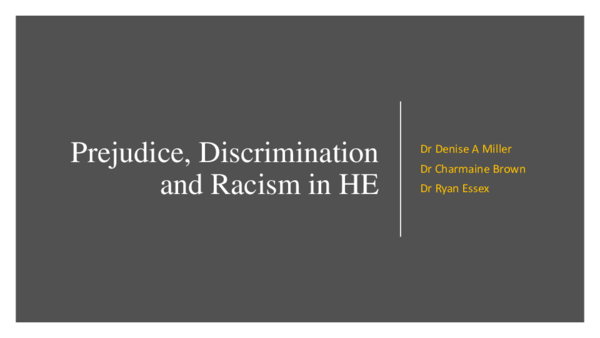 (PDF) Dissemination of findings on prejudice, discrimination and racism ...