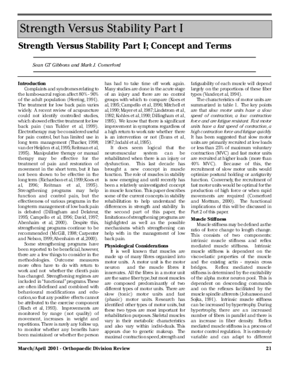 (PDF) Strength versus stability Part I; Concept and terms