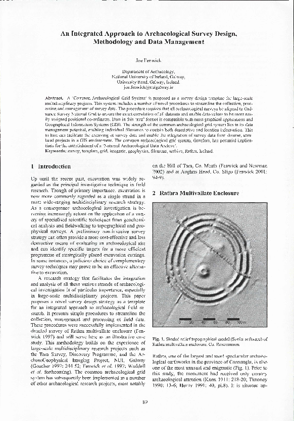 (PDF) An Integrated Approach to Archaeological Survey Design ...