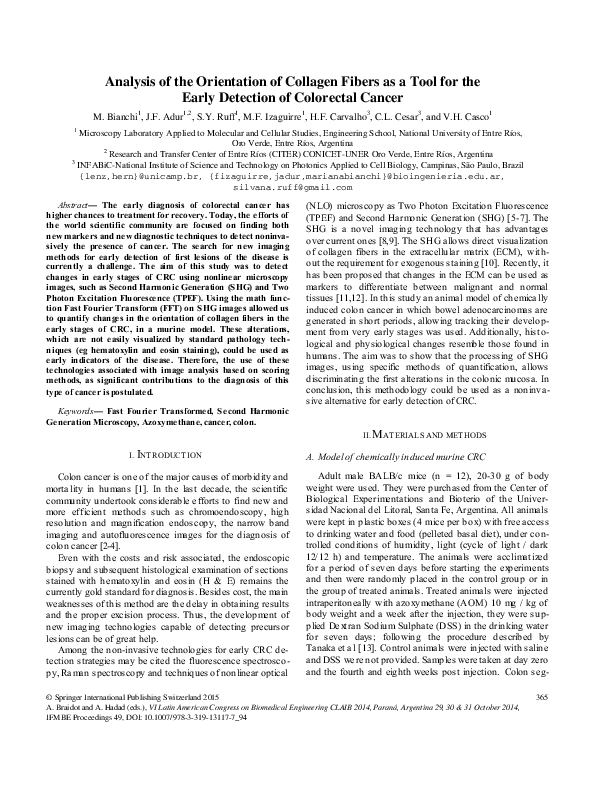 (PDF) Analysis of the Orientation of Collagen Fibers as a Tool for the ...