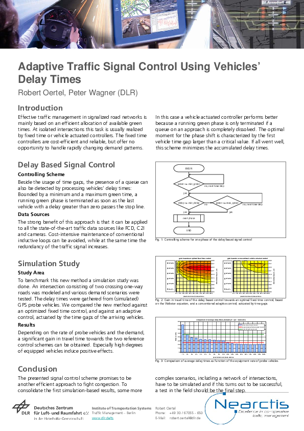 (PDF) Adaptive traffic signal control using vehicle-to-infrastructure communication