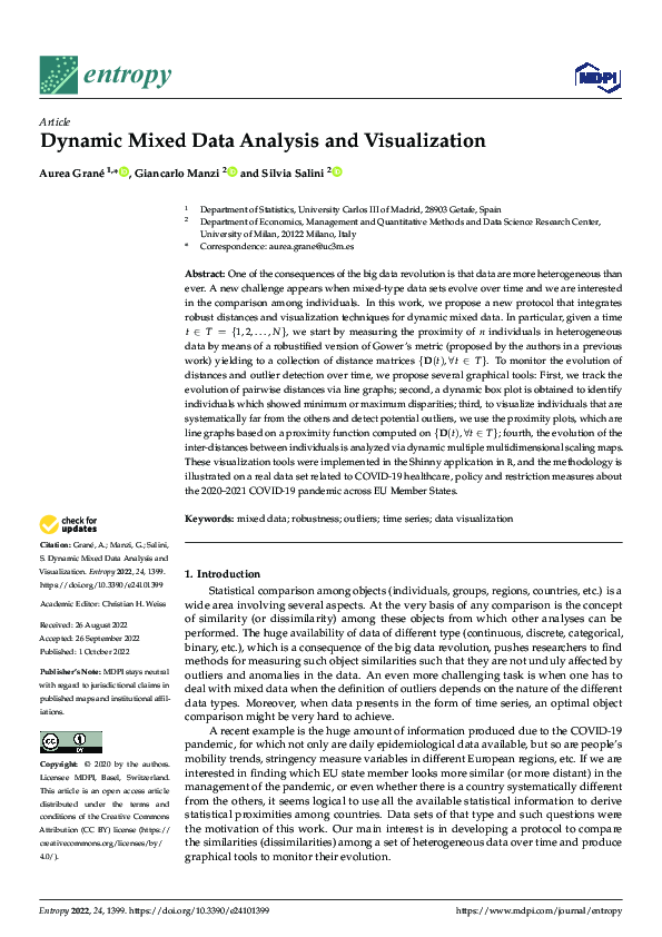 (PDF) Dynamic Mixed Data Analysis and Visualization