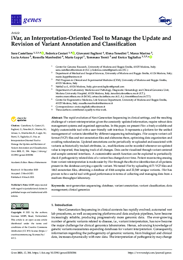 Pdf Ivar An Interpretation Oriented Tool To Manage The Update And Revision Of Variant