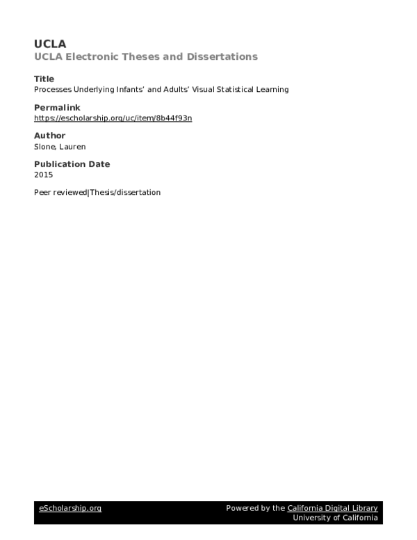 Pdf Visual Statistical Learning In Infants And Adults