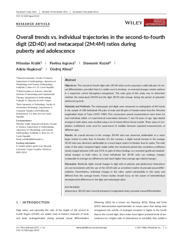 (PDF) Overall trends vs. individual trajectories in the second-to ...