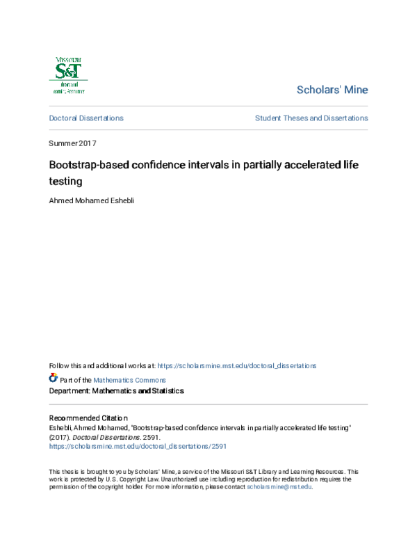 Pdf Bootstrap Based Confidence Intervals In Partially Accelerated Life Testing