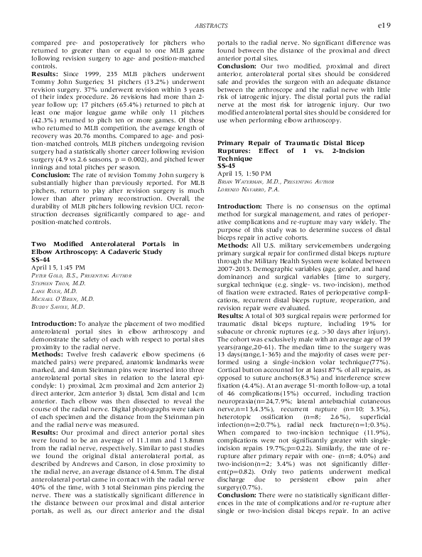 (PDF) Two Modified Anterolateral Portals in Elbow Arthroscopy: A ...