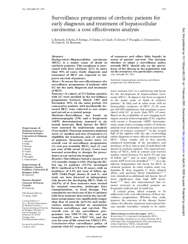 (PDF) Surveillance programme of cirrhotic patients for early diagnosis ...