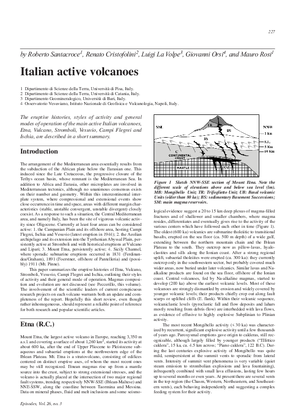 (PDF) Italian active volcanoes