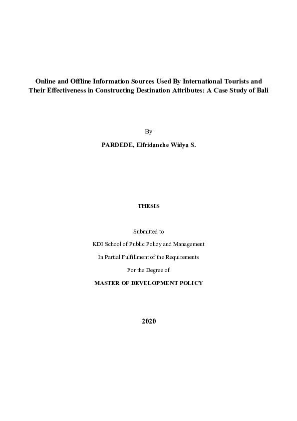 (PDF) Online and offline information sources used by international ...