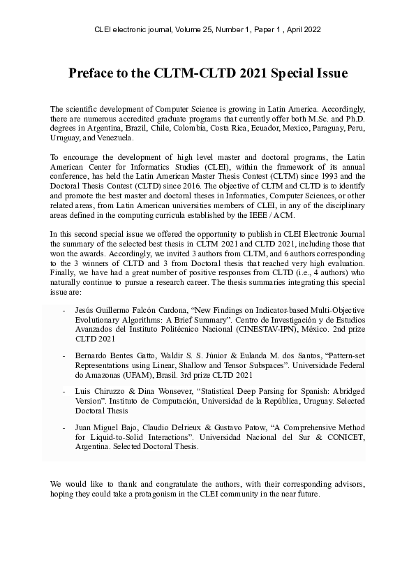 (PDF) Preface to the CLTM-CLTD 2021 Special Issue | Gabriela Raventós ...