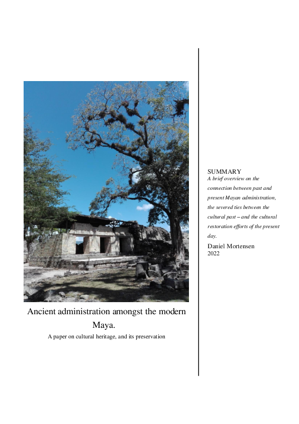 (PDF) Ancient administration amongst the modern maya - A paper on ...