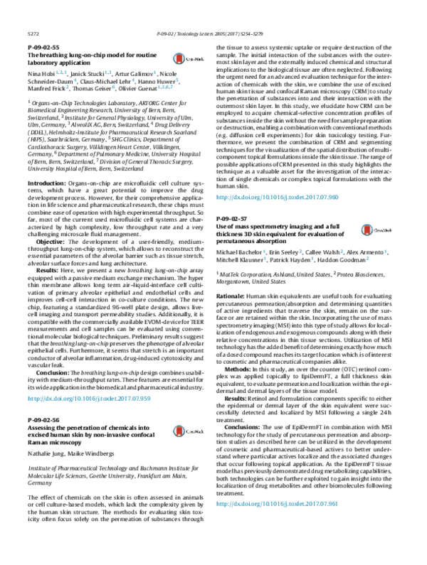 (PDF) Use of mass spectrometry imaging and a full thickness 3D skin ...