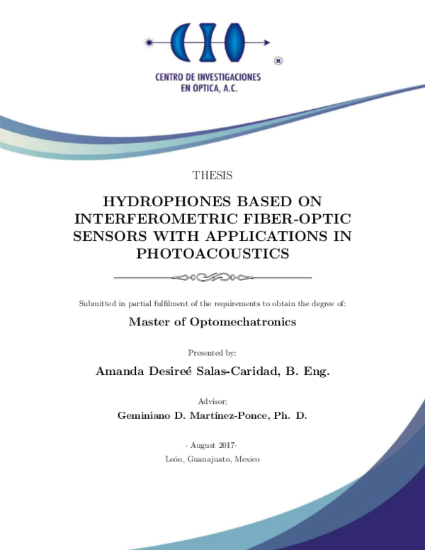 Pdf Hydrophones Based On Interferometric Fiber Optic Sensors With Applications In Photoacoustics