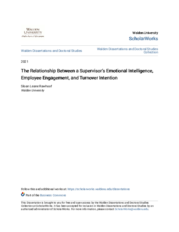 (PDF) The Relationship Between a Supervisor’s Emotional Intelligence ...