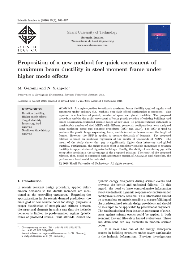 (PDF) Proposition of New Method for Quick Assessment of Maximum Beam ...