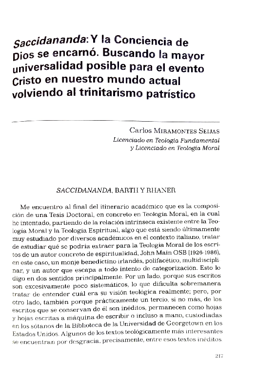 (PDF) Saccidananda. Y la conciencia de Dios se encarnó. Buscando la ...